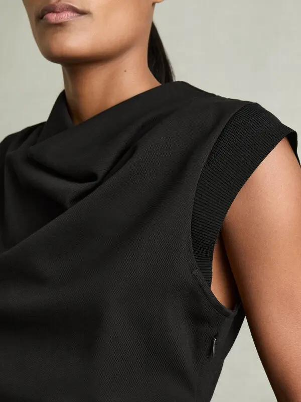 REISS Cobi Draped Sleeveless Top
