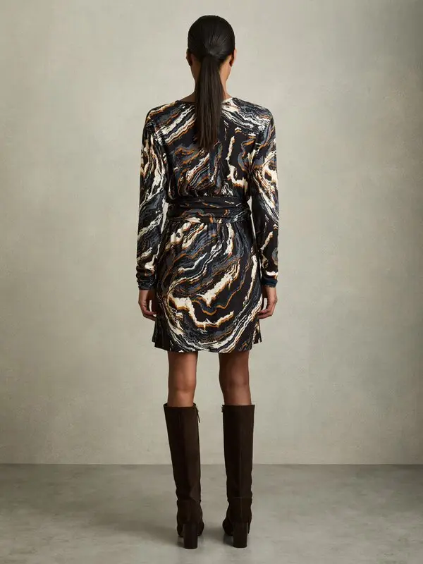 REISS Jasmine Printed Mini Dress