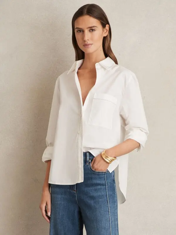 REISS Sofia Cotton Shirt