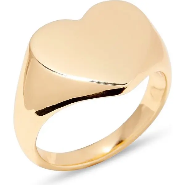BROOK & YORK Isabel Heart Signet Ring - Gold