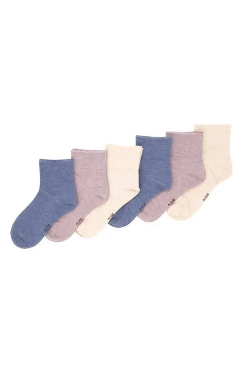 Felina 6-pack Ankle Socks - Dusk/ Lavender/ Sand