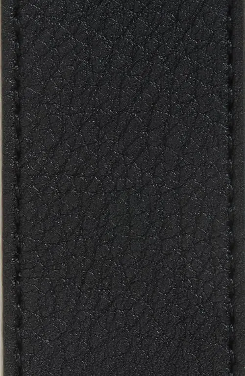 Valentino Garavani Vlogo Buckle Leather Belt - Black