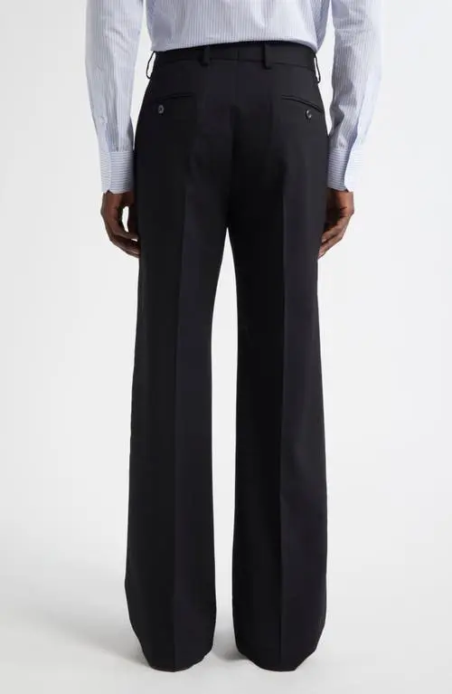 Dolce & Gabbana Wool Stretch Twill Wide Leg Pants