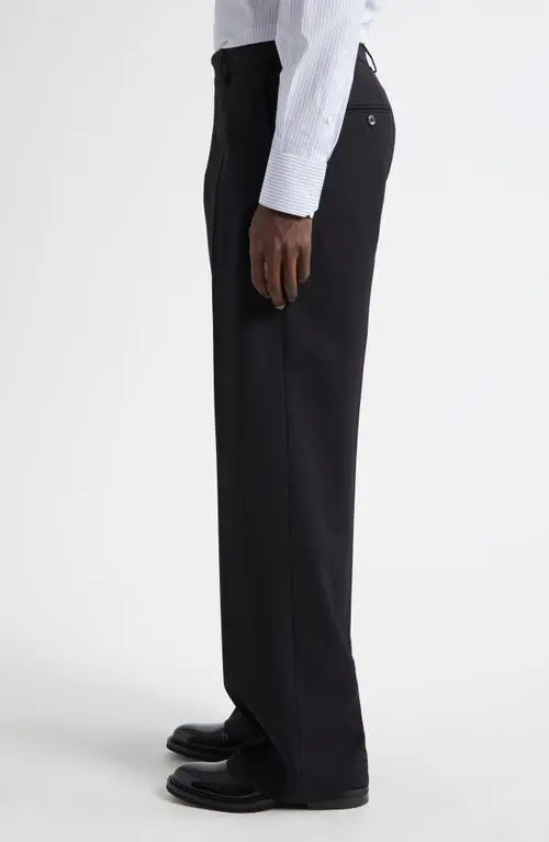 Dolce & Gabbana Wool Stretch Twill Wide Leg Pants