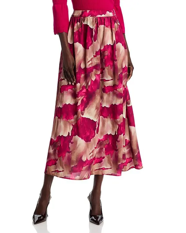 Misook Printed Maxi Skirt