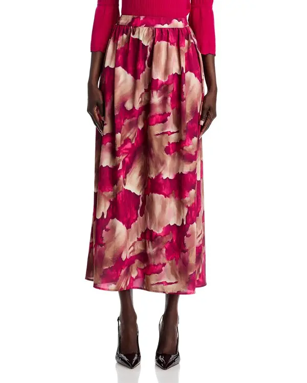 Misook Printed Maxi Skirt
