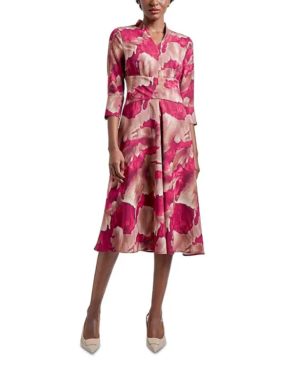 Misook Watercolor Printed Dress