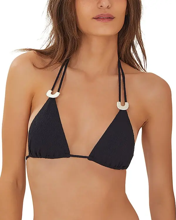 VIX PAULA HERMANNY Firenze Sami Triangle Bikini Top - Black