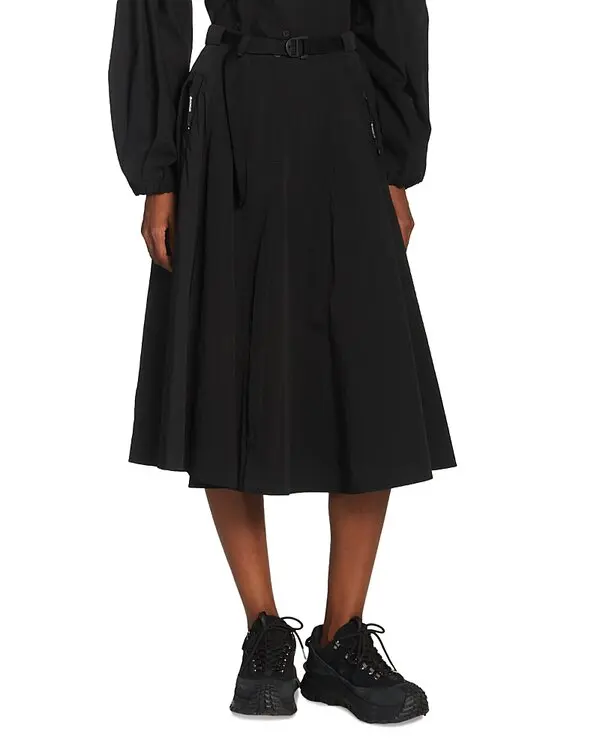 Moncler Belted A-line Skirt - Black