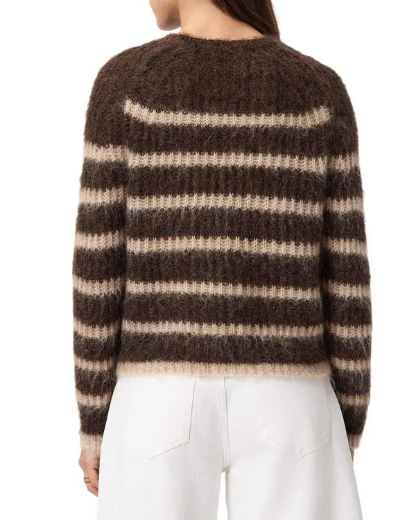 ALLSAINTS Riga Striped Sweater - Bottle Brown