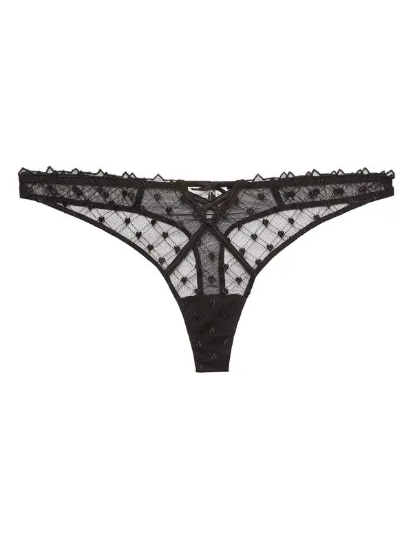 Fleur Du Mal Love Lock Thong - Black