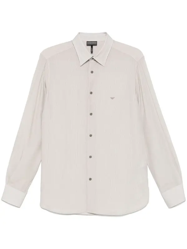 Emporio Armani Pinstripe Shirt - Neutrals
