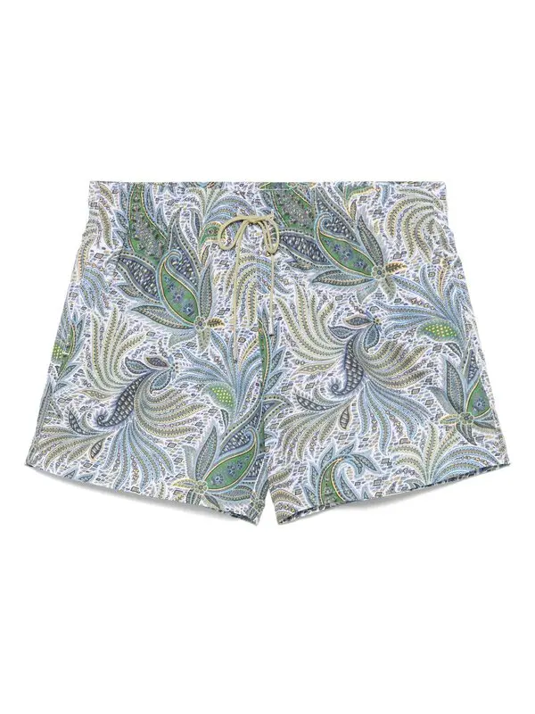 Etro Leaf-print Swim Shorts