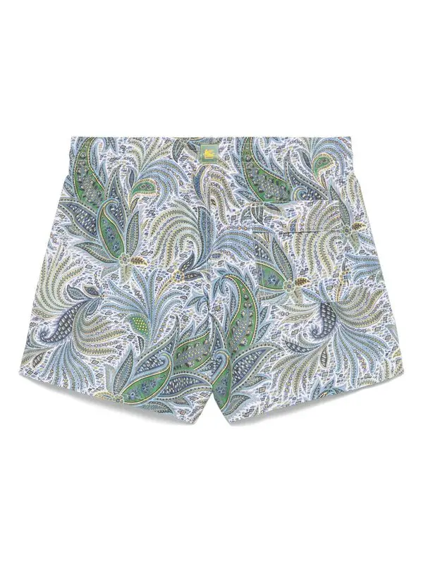 Etro Leaf-print Swim Shorts