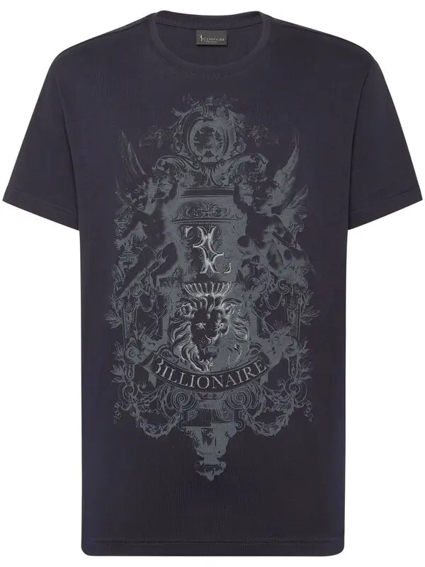 BILLIONAIRE Logo-print T-shirt - Blue