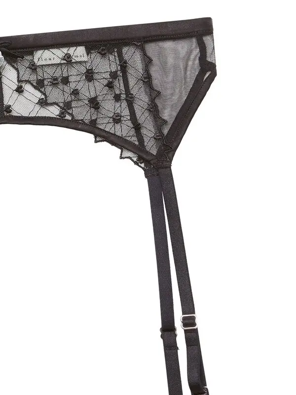 FLEUR DU MAL Love Lock Garter Belt - Black