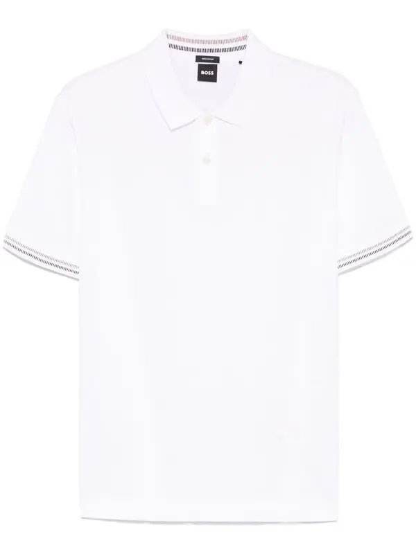 BOSS Cotton Polo Shirt - White