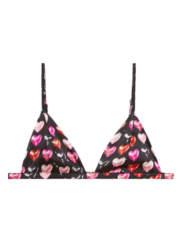 Fleur Du Mal Luxe Triangle Bra - Black