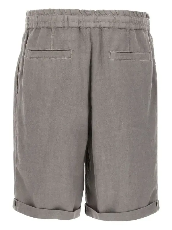 Brunello Cucinelli Linen Bermuda Shorts - Grey
