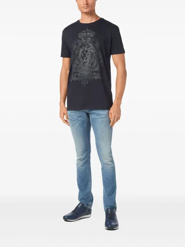 BILLIONAIRE Logo-print T-shirt - Blue