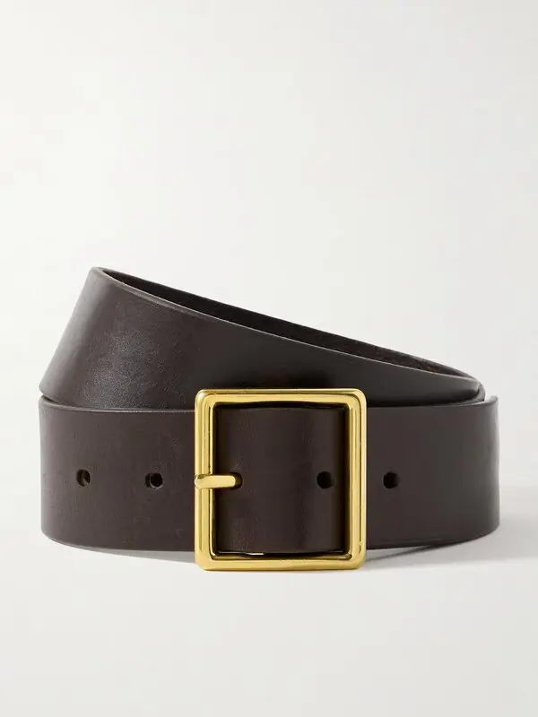 NILI LOTAN Marcela Leather Belt - Brown