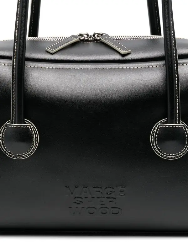 MARGESHERWOOD Soft Boston Shoulder Bag - Black