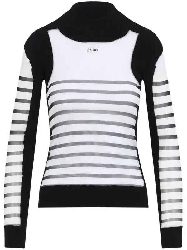 Jean Paul Gaultier Mariniere Jumper - White