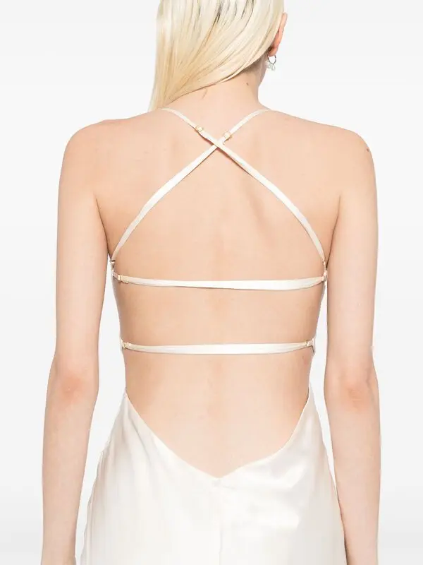 Michelle Mason Cutout Detail Gown - White