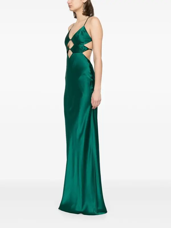 Michelle Mason Cutout Gown - Green