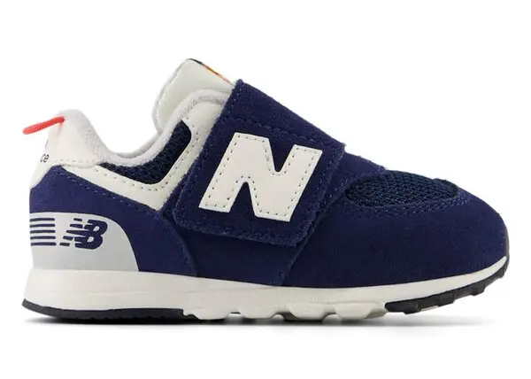 NEW BALANCE 574 Hook And Loop Sneakers - Nb Navy Blue/blast Red