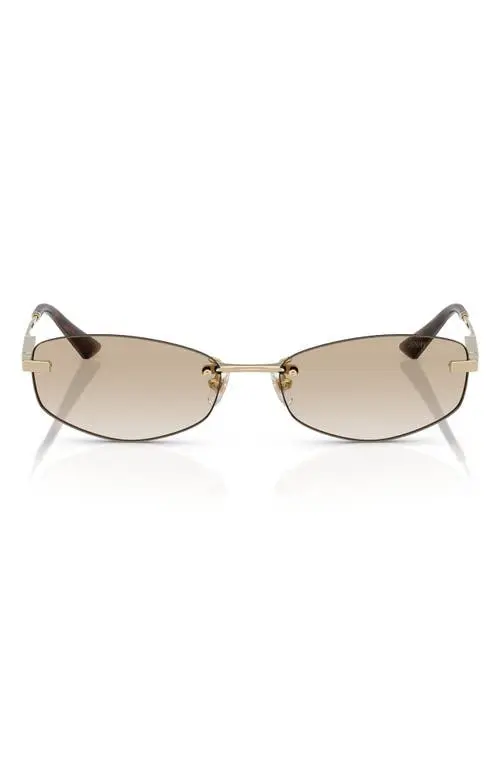 JIMMY CHOO 57mm Oval Sunglasses - Pale Gold