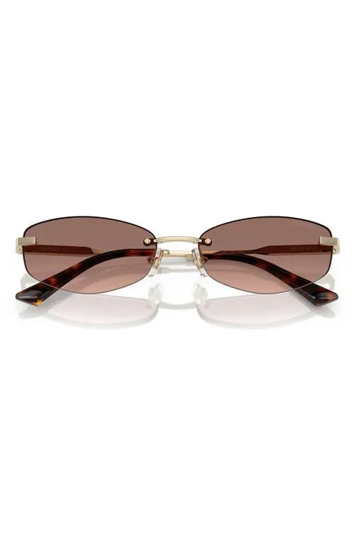 JIMMY CHOO 57mm Oval Sunglasses - Pink Gold