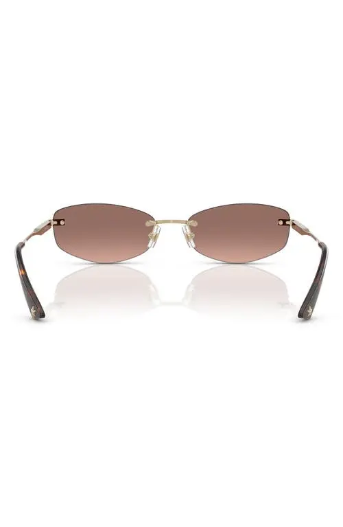 JIMMY CHOO 57mm Oval Sunglasses - Pink Gold