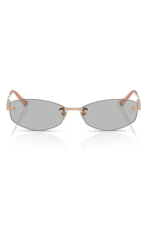 JIMMY CHOO 57mm Oval Sunglasses - Rose Gold
