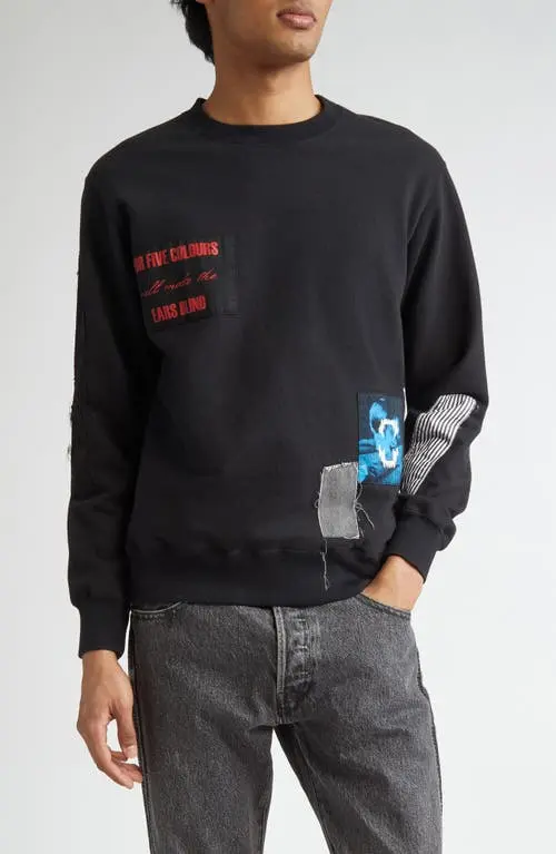 Undercover Distressed Patchwork French Terry Sweatshirt