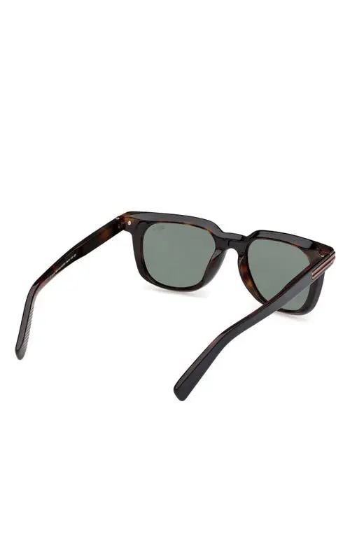 Zegna 50mm Polarized Geometric Sunglasses