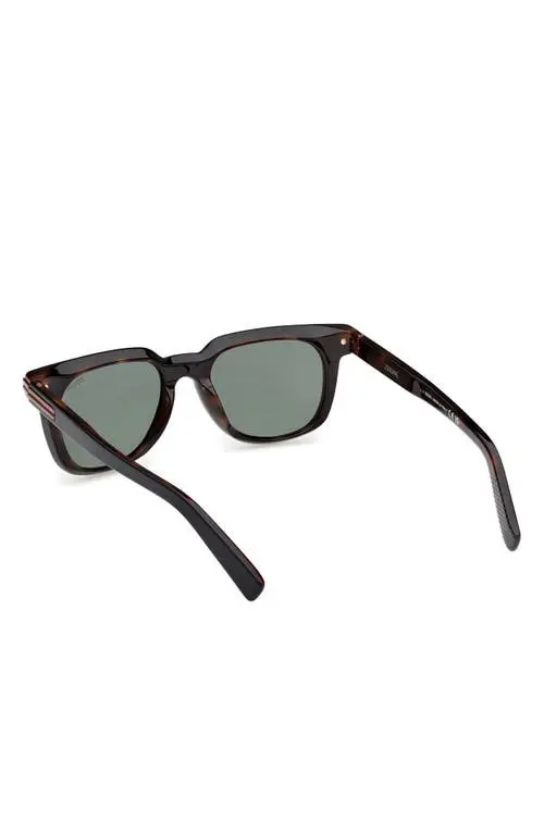 Zegna 50mm Polarized Geometric Sunglasses