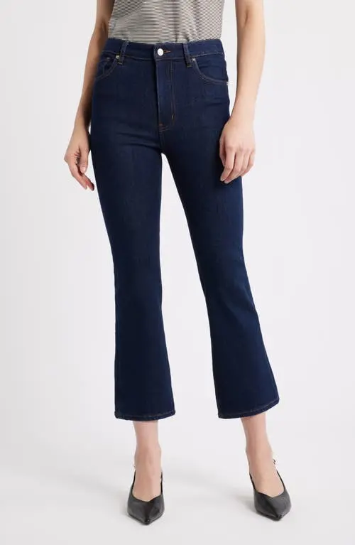 FRAME The Reboot High-rise Cropped Flare Jeans - Rinse