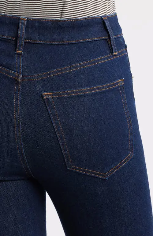 FRAME The Reboot High-rise Cropped Flare Jeans - Rinse