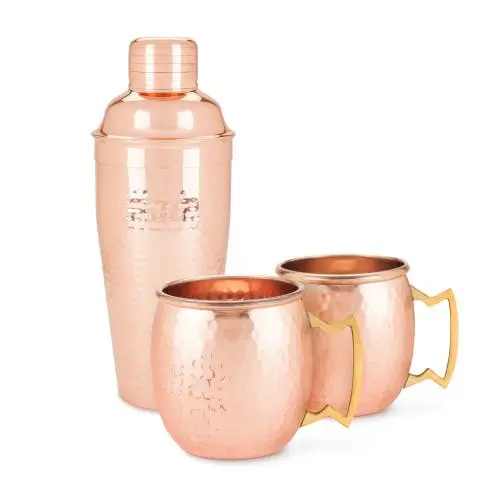 TWINE Hammered Mule Mug And Cocktial Shaker