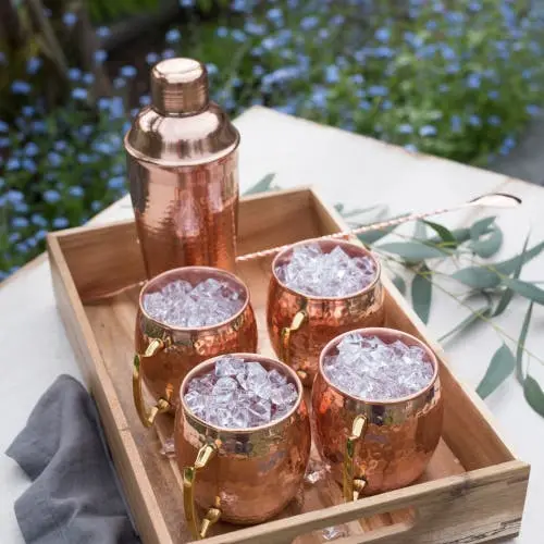 TWINE Hammered Mule Mug And Cocktial Shaker