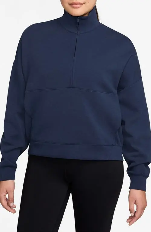 Nike 24.7 Dri-fit Oversized Half-zip Top - 410 Mnnavy/dkobs