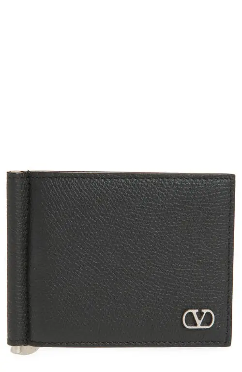 Valentino Garavani Vlogo Leather Bifold Wallet - Black