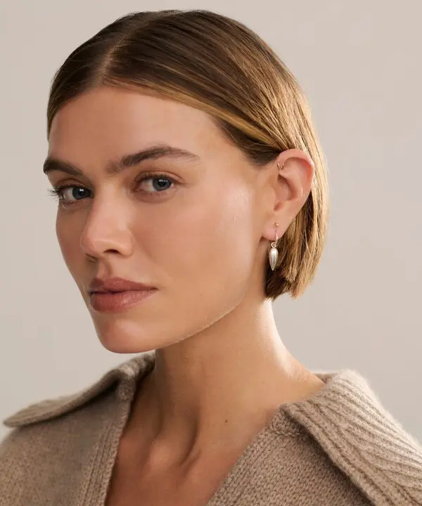 SOPHIE BUHAI Tiny Spear Hoop Earrings