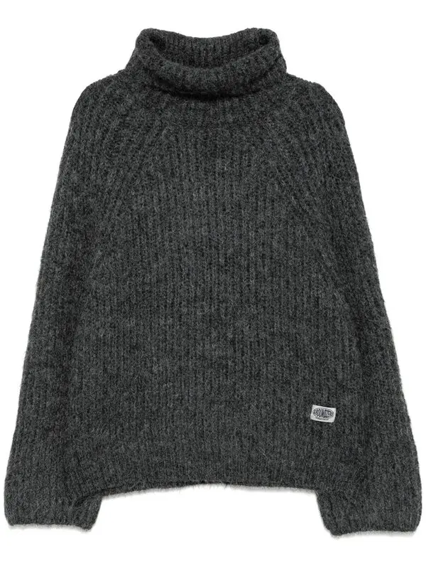 GROUND ZERO Roll-neck Jumper - Grey
