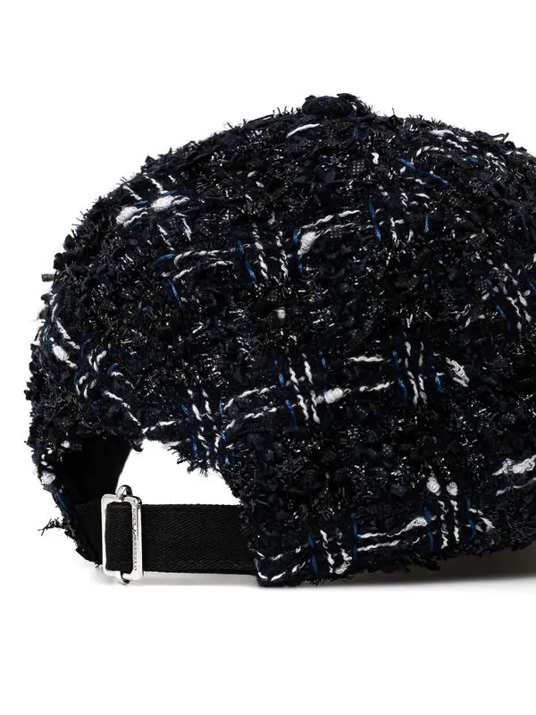 Karl Lagerfeld K/Signature Bouclé Cap - Black | Editorialist display picture 3