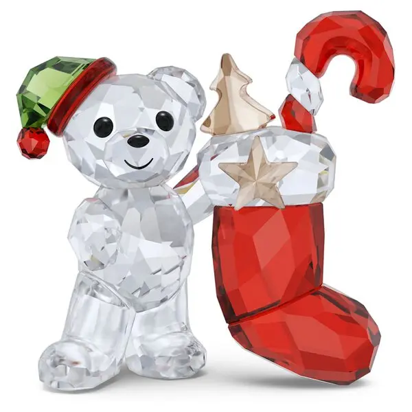 SWAROVSKI Kris Bear Holiday Stocking - Red