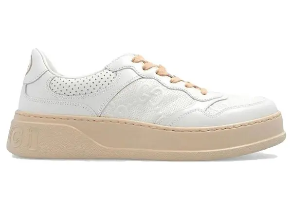 Gucci Gg Embossed Sneakers - White