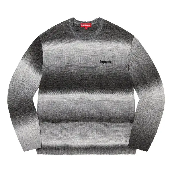 Supreme Gradient Stripe Sweater - Black