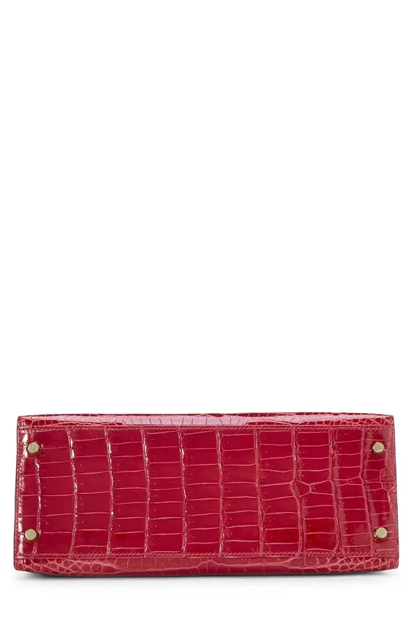 Hermès - Hermès Braise Crocodile Porosus Kelly Sellier 28